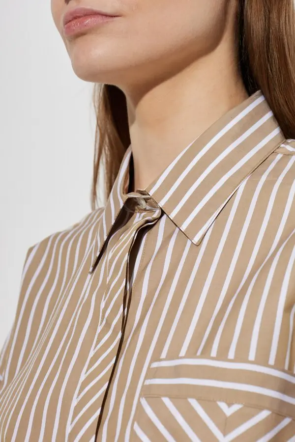 Rag & Bone Striped Cotton Shirt - Beige