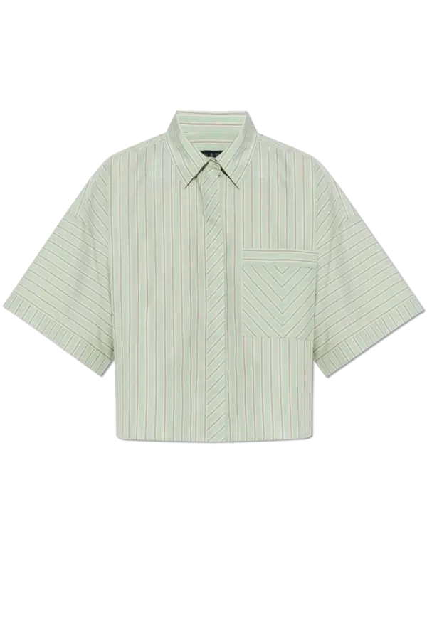 Rag & Bone Striped Cotton Shirt - Green