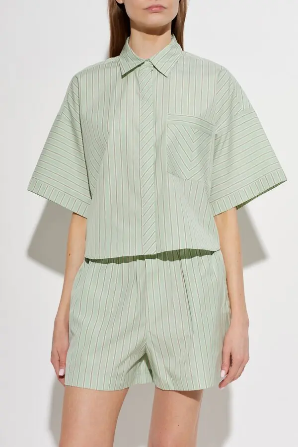 Rag & Bone Striped Cotton Shirt - Green