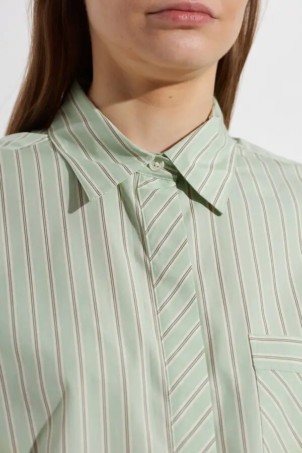 Rag & Bone Striped Cotton Shirt - Green