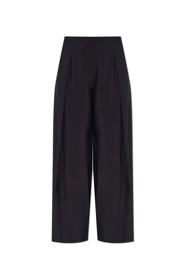 Emporio Armani Wide-leg Trousers - Navy Blue