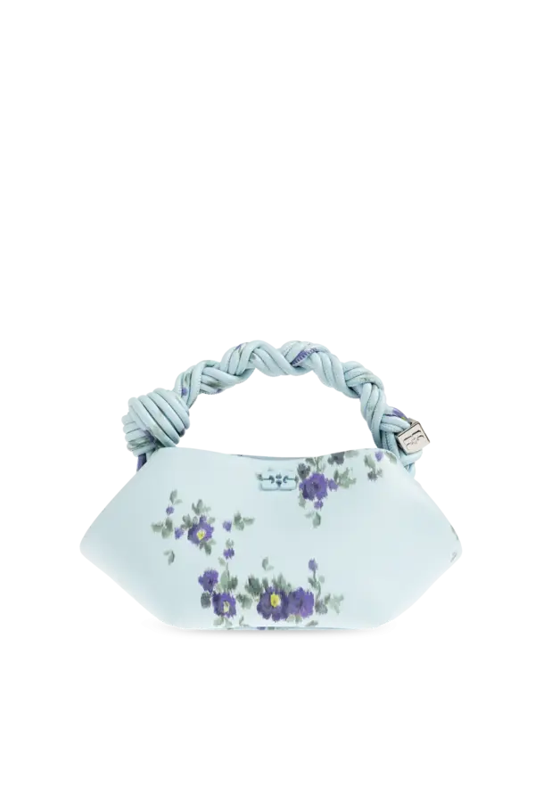 GANNI Floral Motif Handbag - Blue
