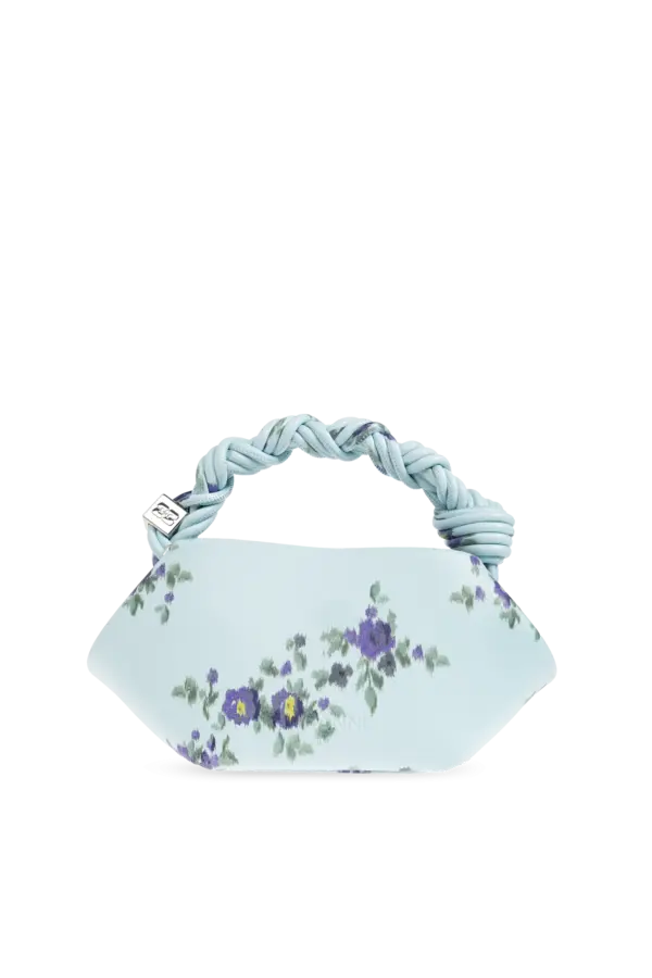 GANNI Floral Motif Handbag - Blue