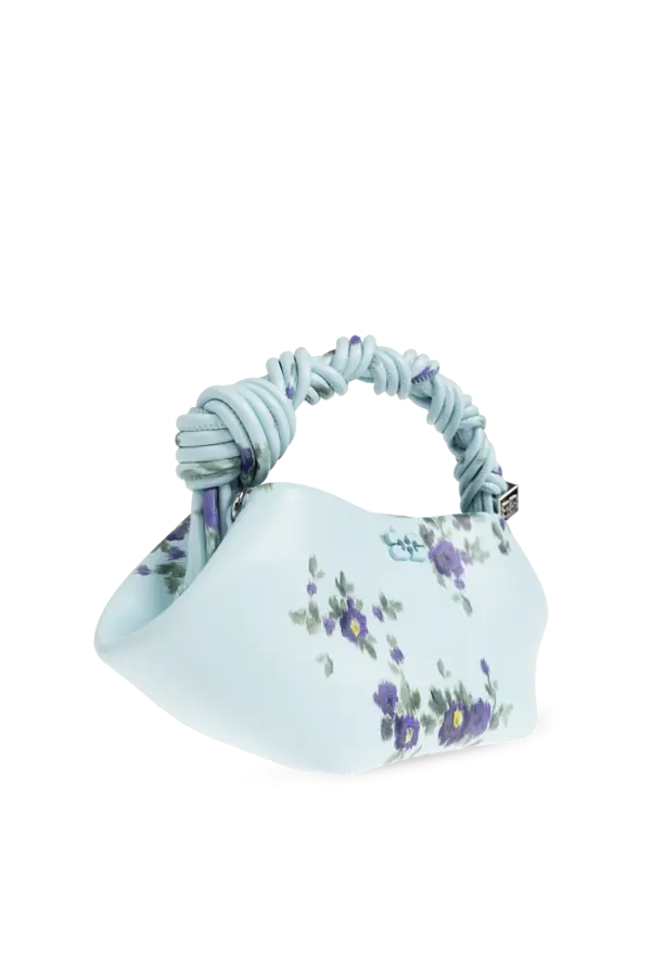 GANNI Floral Motif Handbag - Blue