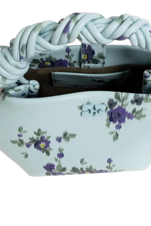 GANNI Floral Motif Handbag - Blue