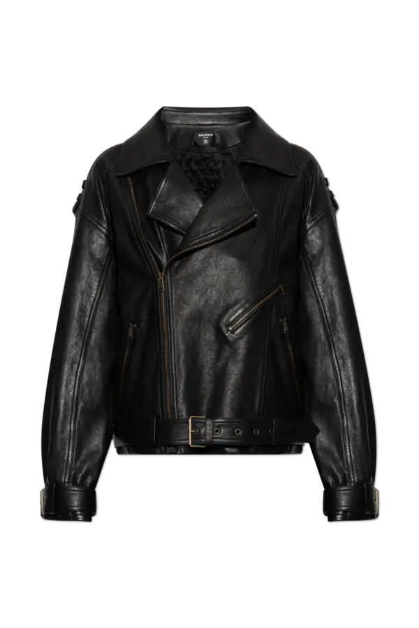 Balmain Leather Biker Jacket