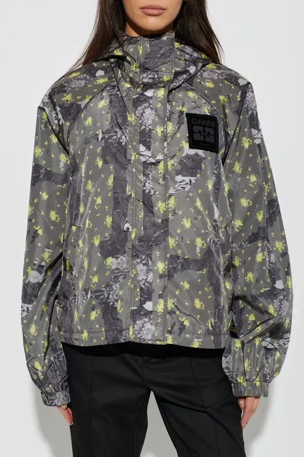 GANNI Hooded Jacket - Grey