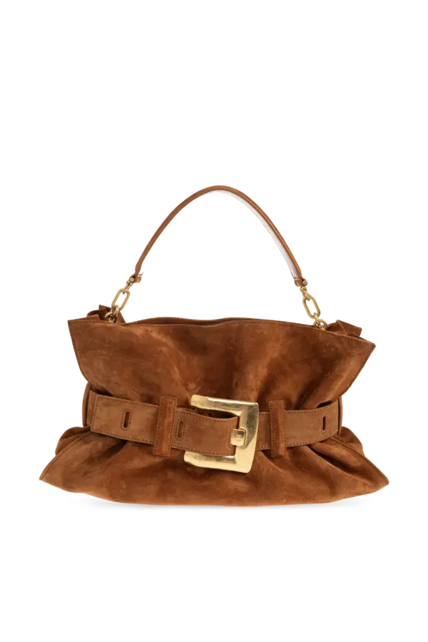 Balmain Anthem Medium Handbag - Brown