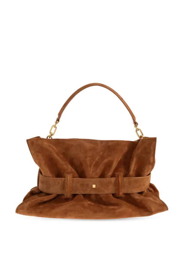 Balmain Anthem Medium Handbag - Brown