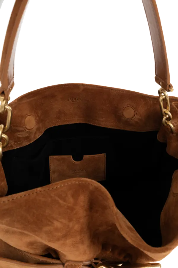 Balmain Anthem Medium Handbag - Brown