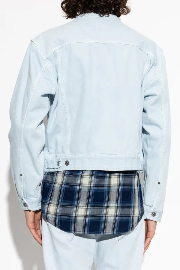 Dsquared2 Denim Trucker Jacket With Pockets - Light Blue