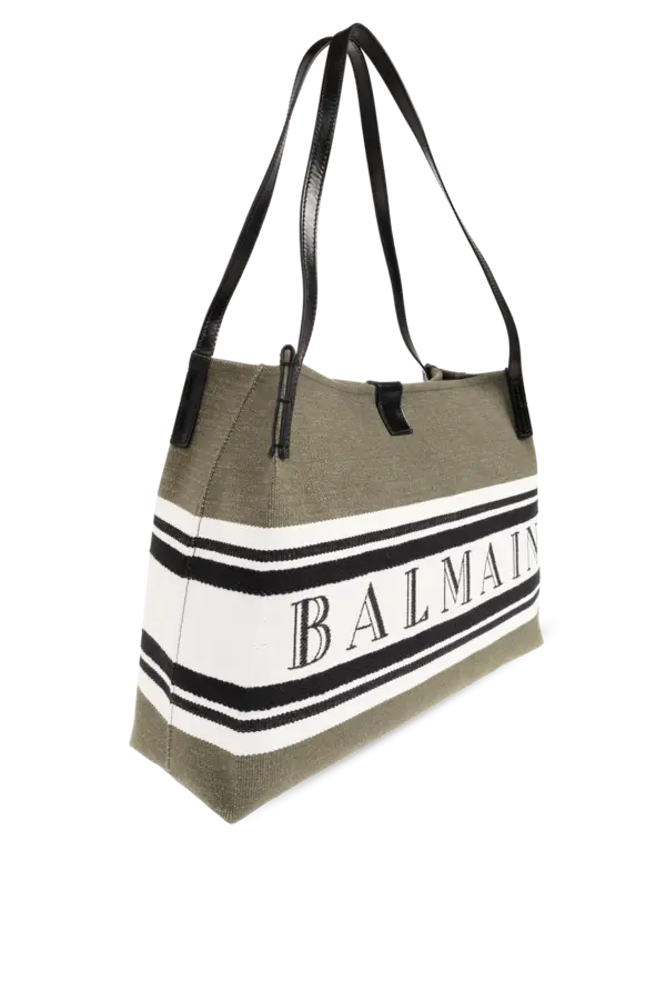 Balmain Release Medium Shopper Bag - Beige