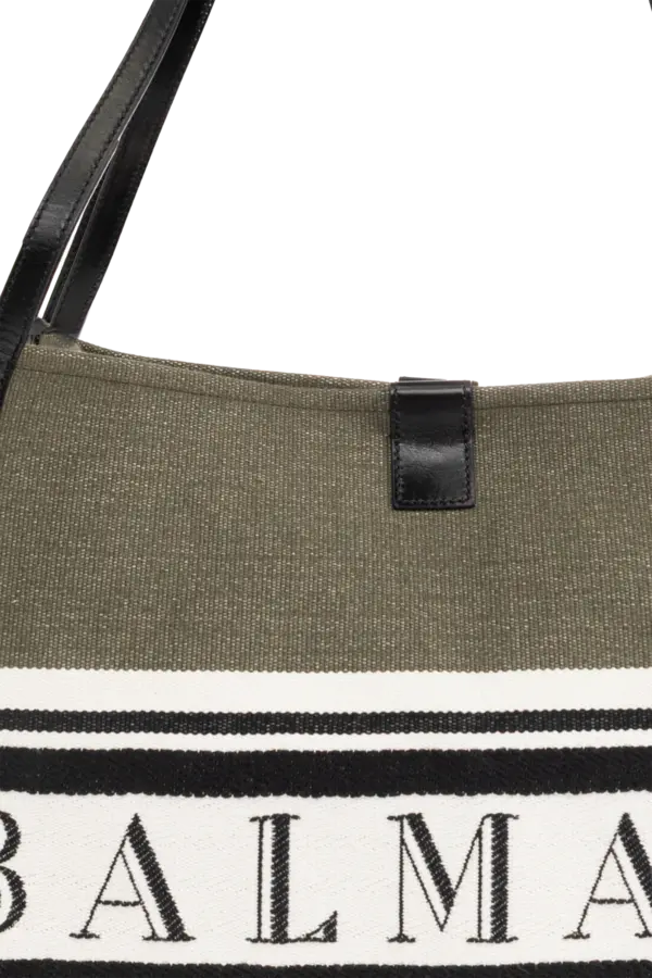 Balmain Release Medium Shopper Bag - Beige