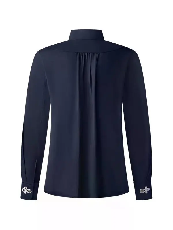 Shanghai Tang Silk Button Down Blouse