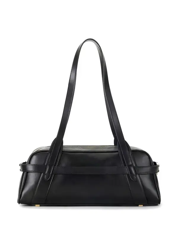 Elisabetta Franchi Leather Shoulder Bag With Metal Padlock