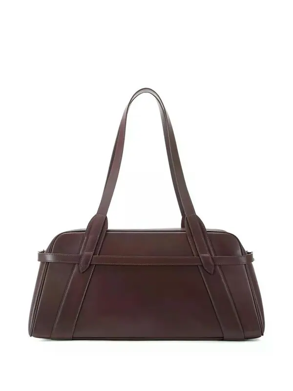 Elisabetta Franchi Padlock Leather Shoulder Bag - Brown