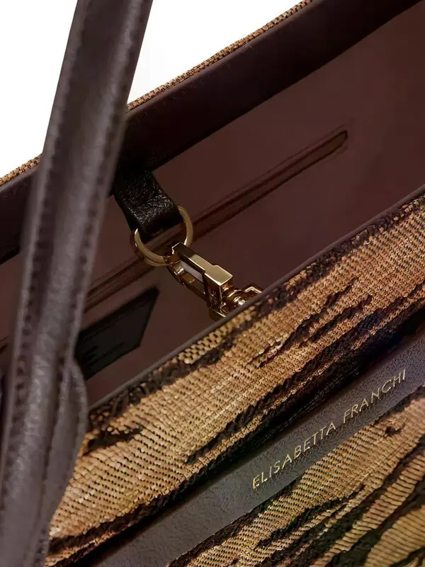 Elisabetta Franchi Shopper Bag With Tiger Print