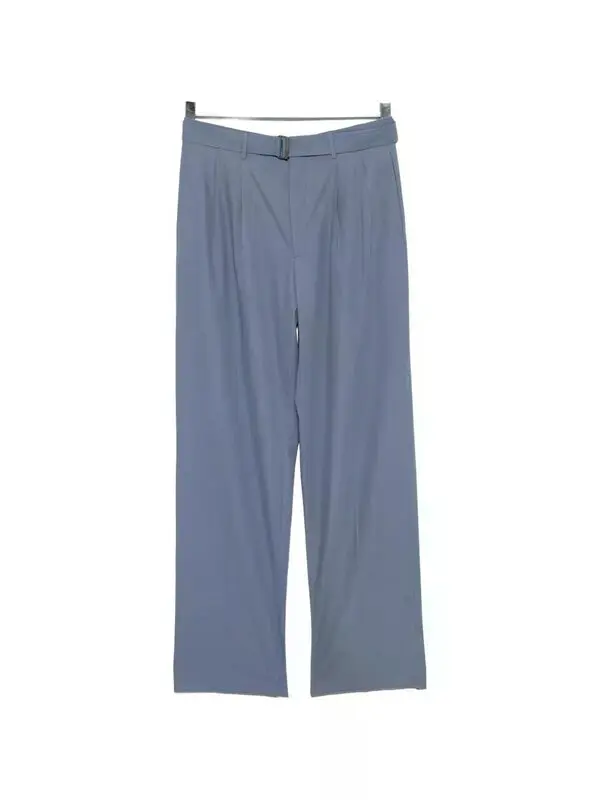 Tagliatore Belted Straight-leg Trousers - Blue