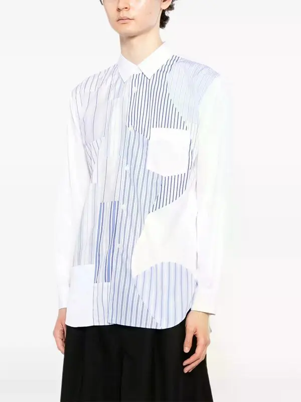 Comme Des Garçons Patchwork Striped Shirt