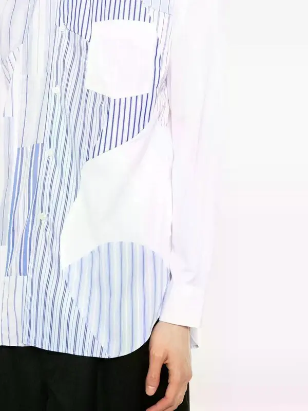 Comme Des Garçons Patchwork Striped Shirt