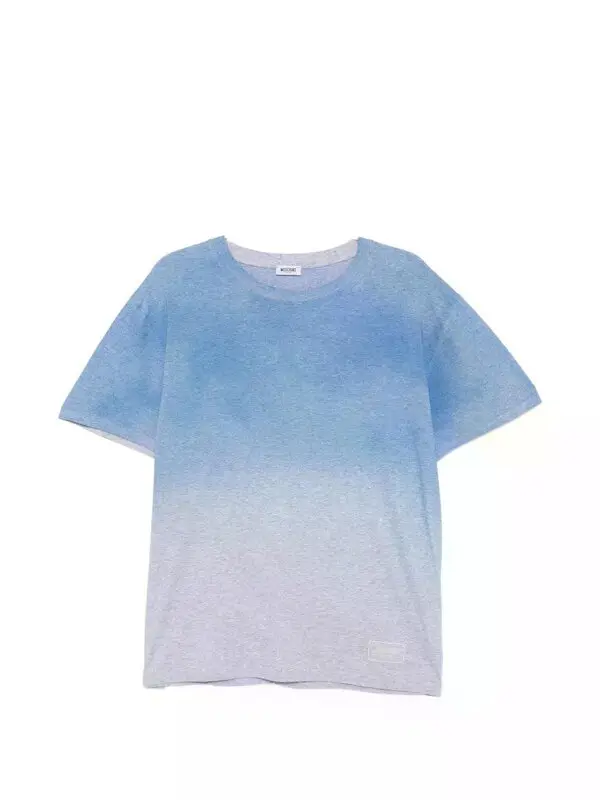 Moschino Ombré-effect Round Neck T-shirt - Blue