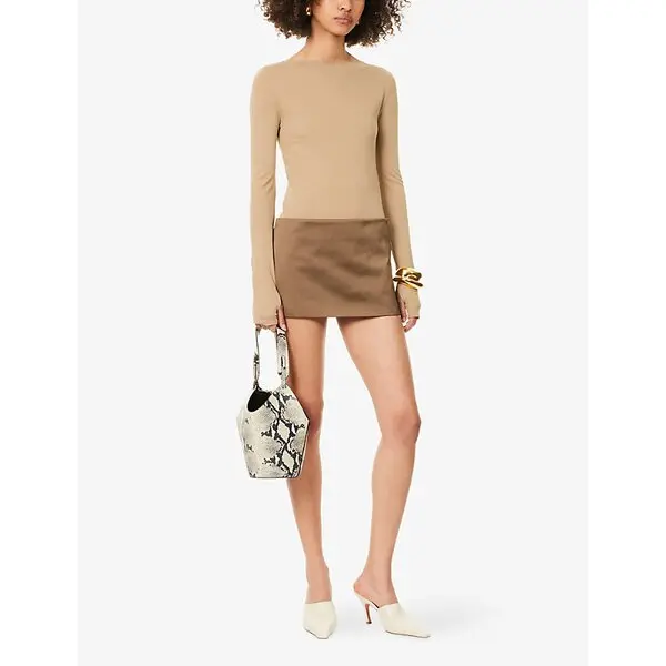 THE FRANKIE SHOP Hera Satin Mini Skirt