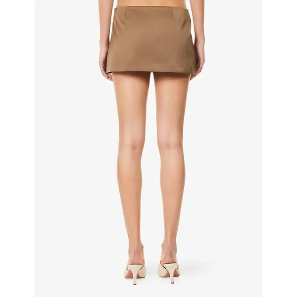 THE FRANKIE SHOP Hera Satin Mini Skirt