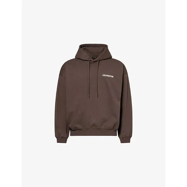COLE BUXTON Sportswear Logo-print Cotton-jersey Hoodie - Brown