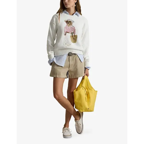 Polo Ralph Lauren Polo Bear Cotton Jumper - White Multi