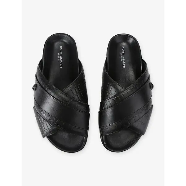 Kurt Geiger Baron Flat Leather Sandals