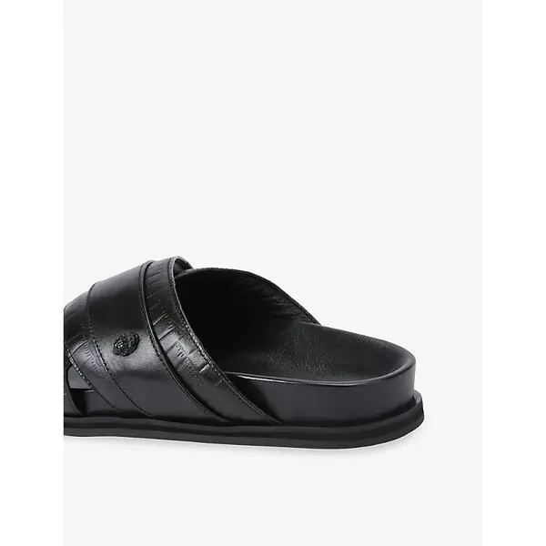 Kurt Geiger Baron Flat Leather Sandals