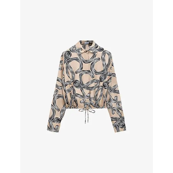 Loewe X Paula's Ibiza Anagram-print Silk Shirt