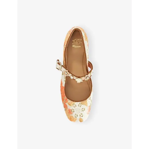 DUNE Henrietta Raffia Mary Jane Flats