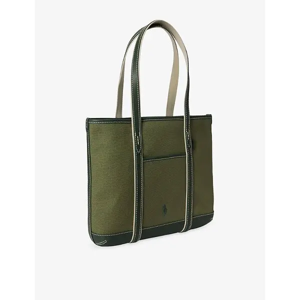 Polo Ralph Lauren Logo-embroidered Canvas Tote Bag