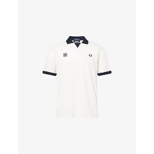 Fred Perry X Meyba Monogram-print Cotton Polo Shirt - Ecru