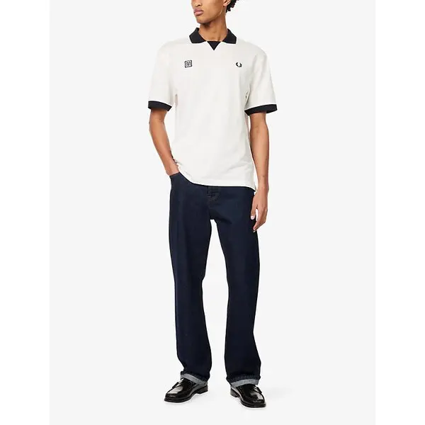 Fred Perry X Meyba Monogram-print Cotton Polo Shirt - Ecru
