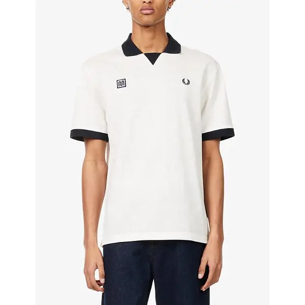 Fred Perry X Meyba Monogram-print Cotton Polo Shirt - Ecru