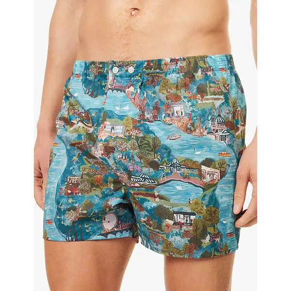 Derek Rose Ledbury Classic-fit Cotton Boxer Shorts - Multi-coloured