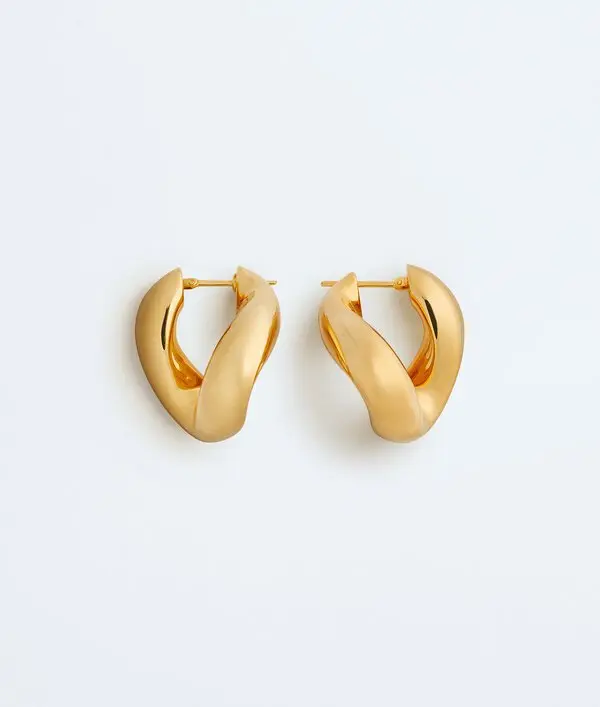 Bottega Veneta Prisma Chain Earrings - Yellow Gold
