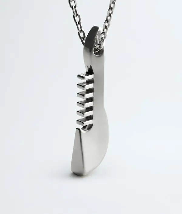 Bottega Veneta Sterling Pendant Necklace