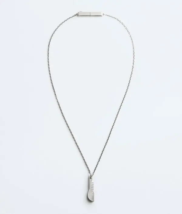 Bottega Veneta Sterling Pendant Necklace - Silver