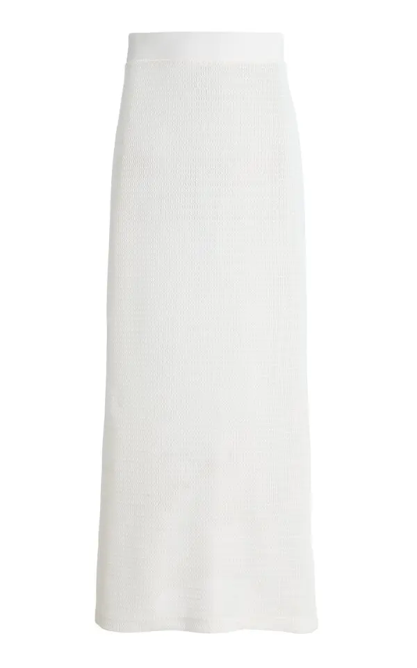 Simkhai Nicky Crocheted Midi Skirt - White