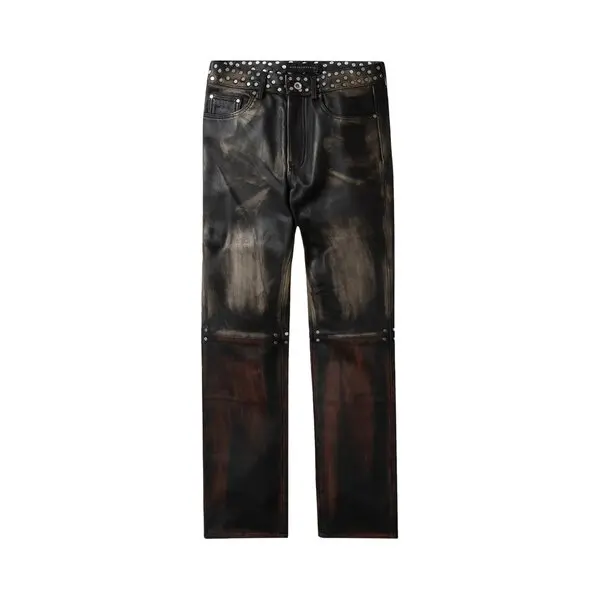 WHO DECIDES WAR Ombre Studded Leather Pant