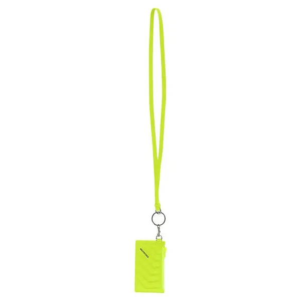 Balenciaga Car Card Case On Keyring 'bright - Green