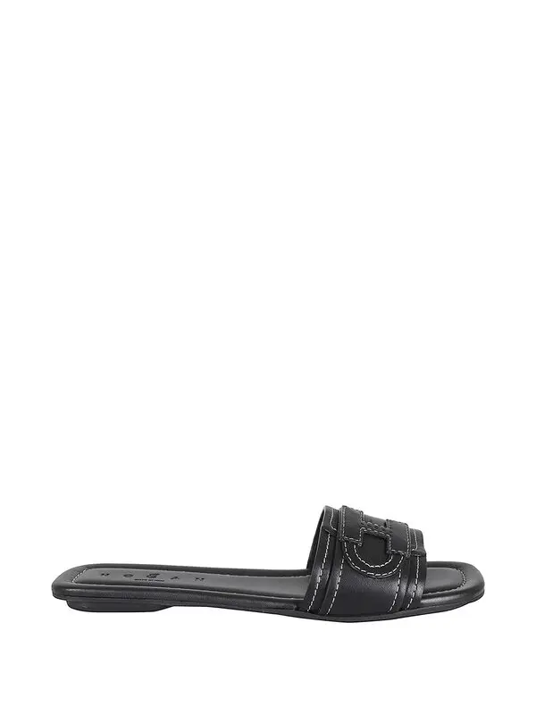 Hogan H685 Flat Sandals - Black