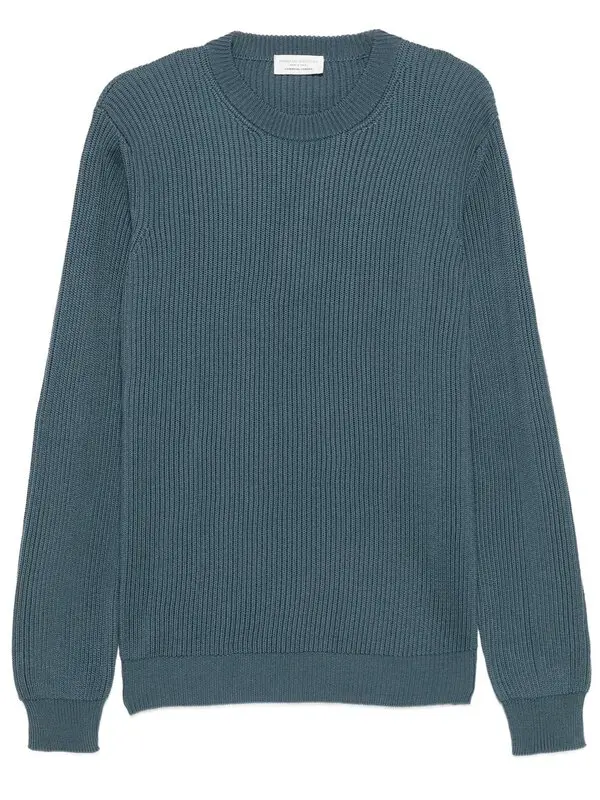 ROBERTO COLLINA Crewneck Sweater In Extra Fine Merino Wool - Blue