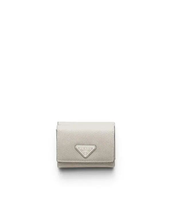 Prada Small Saffiano Leather Wallet - Neutral