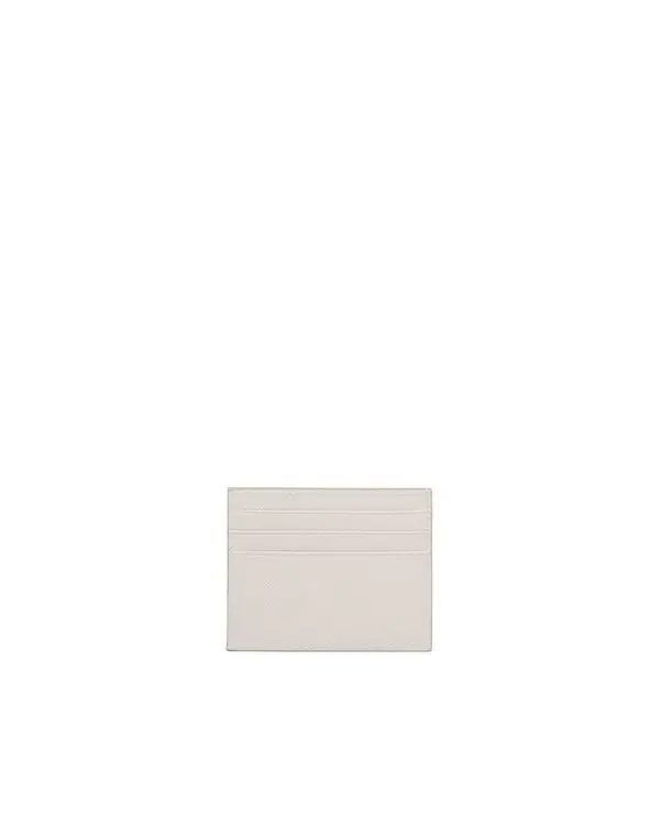 Prada Saffiano Leather Card Holder - Neutral