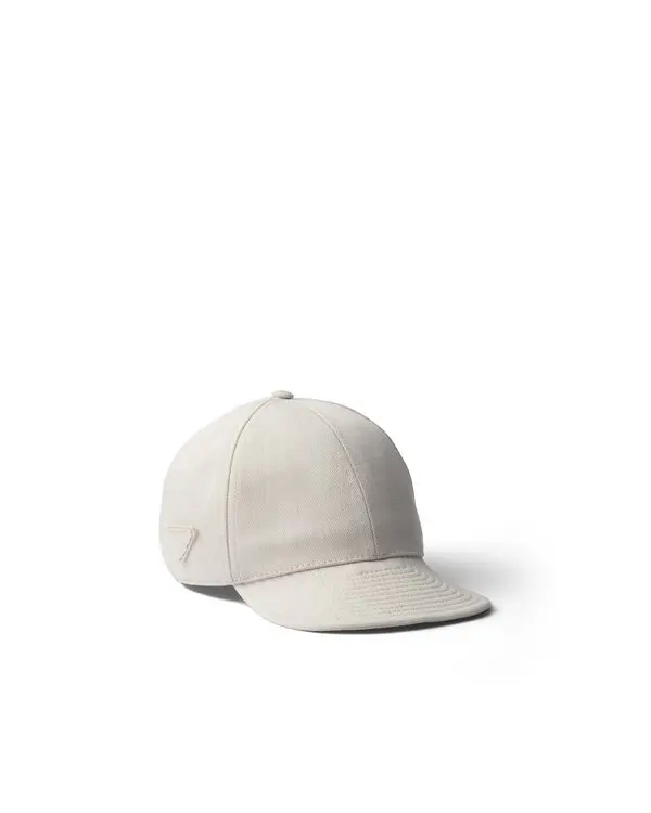 Prada Denim Baseball Cap - White
