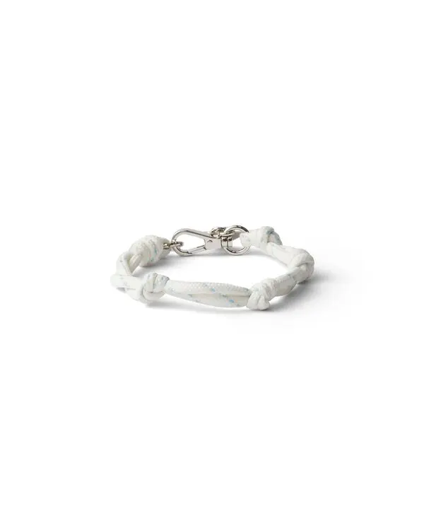Prada Enameled Metal Cord Bracelet